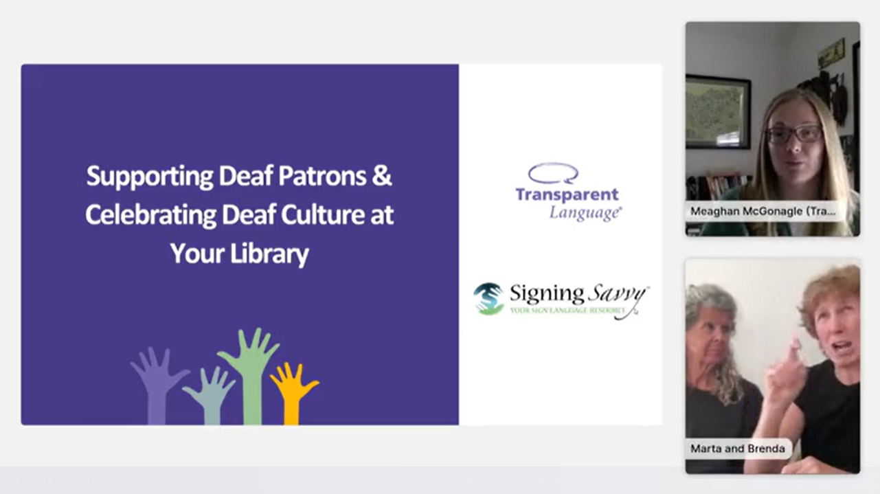 Supporting Deaf Patrons & Celebrating Deaf Culture at Your Library